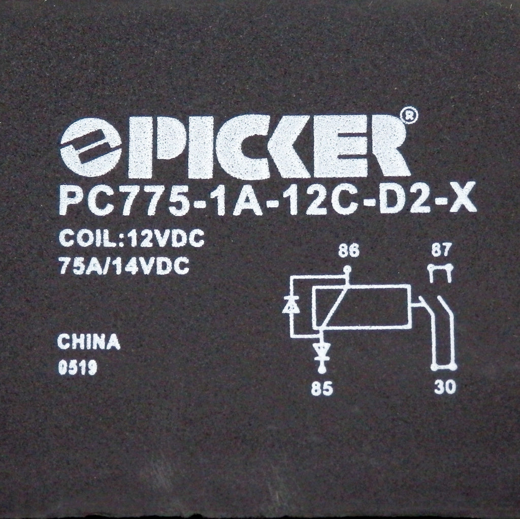 Picker PC775-1A-12C-D2-X 12V 75A Automotive High Current Power Relay – Primelec