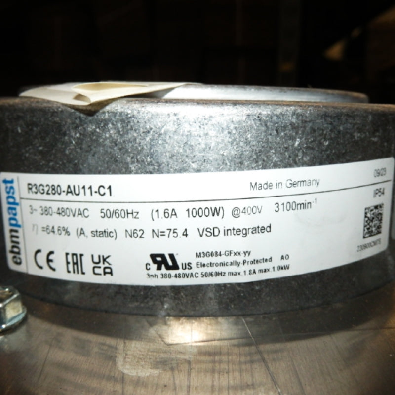 Ebm-Papst 3 Phase Motor Centrifugal Fan EG1R-480-280-13 – Primelec
