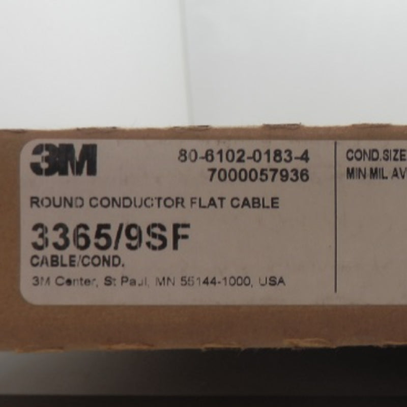 3M Round Conductor Flat Cable 300Ft 3365/9SF 3365/09SF – Primelec