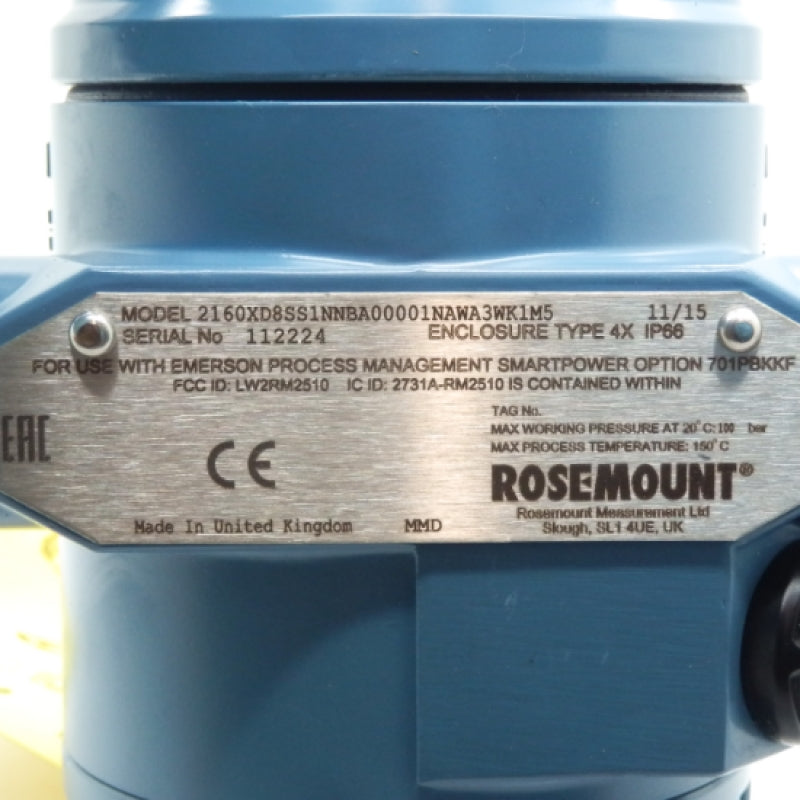 Rosemount 2160 Vibrating Level Switch 2160XD8SS1NNBA00001NAWA3WK1M5 ...