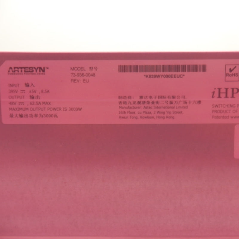 Artesyn 3000W 48V Switching Power Supply Module 73-936-0048 – Primelec