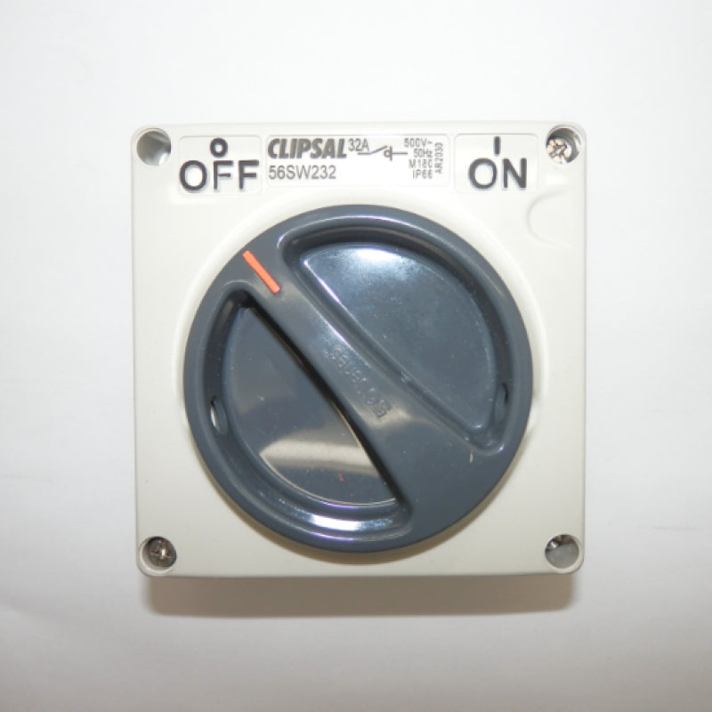 Clipsal 32A IP66 2-Pole Rotary Switch Module 56SW232LE – Primelec