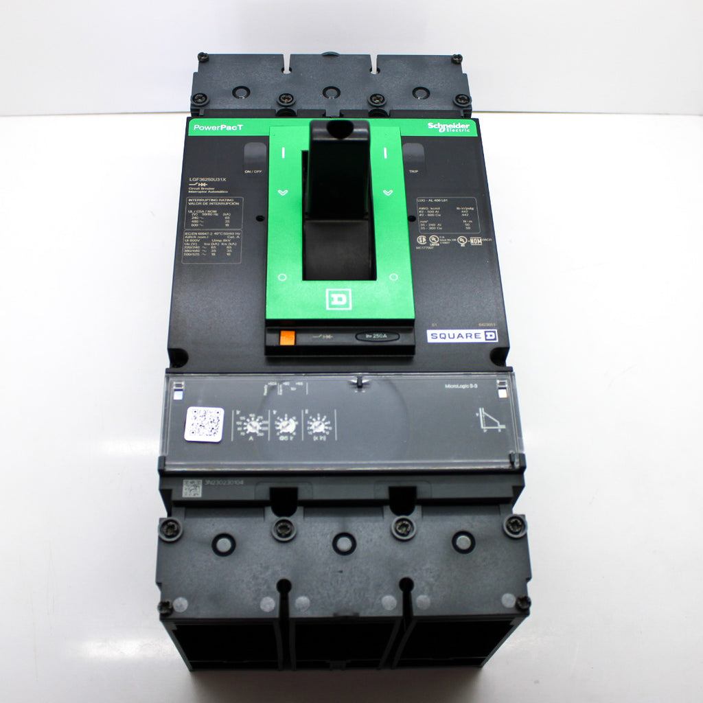 Square D 250A 3-Pole 600V 18kA PowerPac T Circuit Breaker LGF36250U31X ...