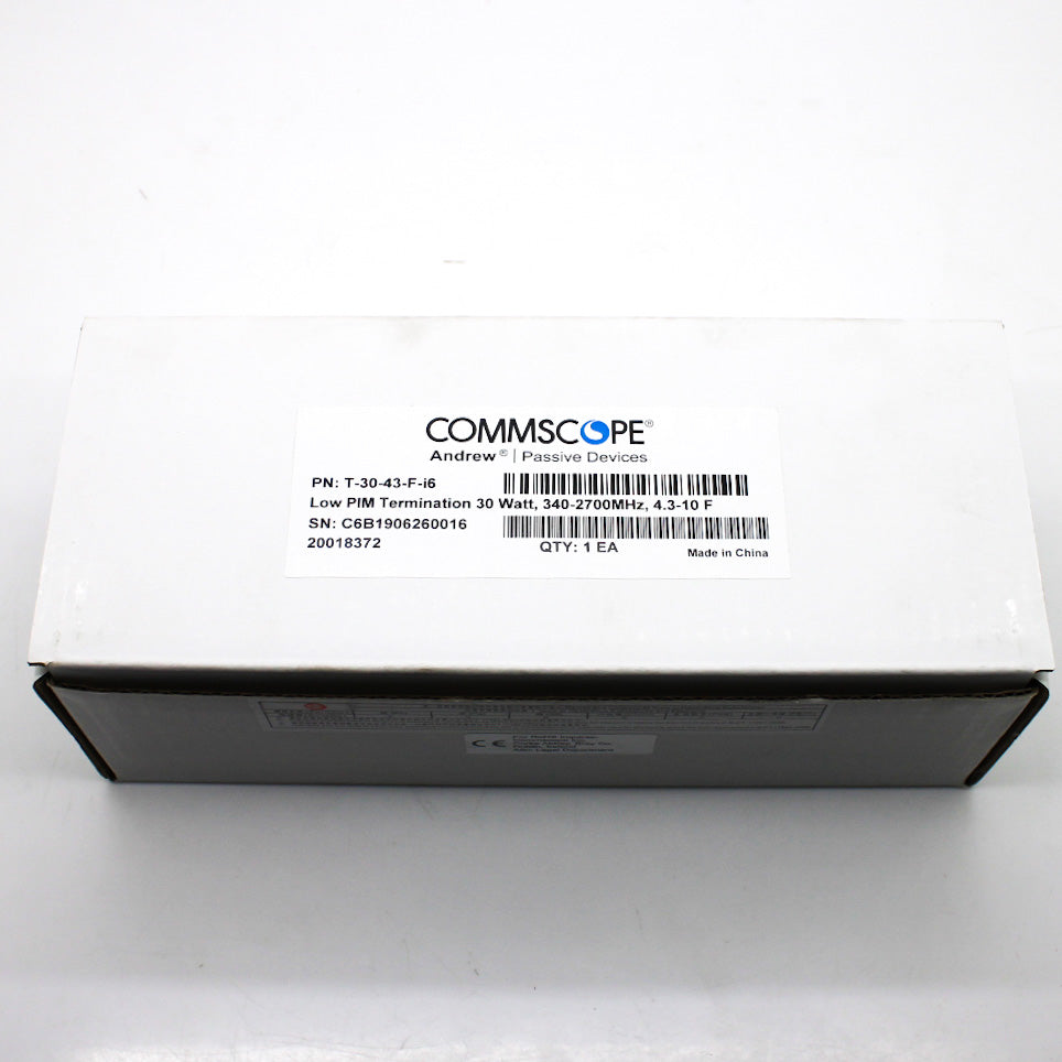 CommScope Low PIM Termination 30-Watt Load 340-2700MHz 4.3-10F T-30-43 ...