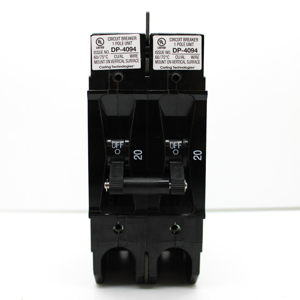 Carling Technologies E-Series 20A 2-Pole Circuit Breaker EA2-B0-24-620 ...