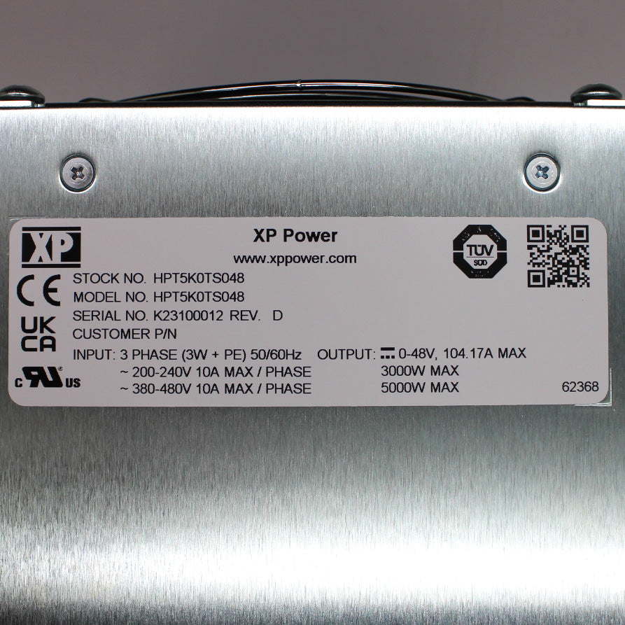 XP Power HPT5K0TS048 5000W 48VDC 104A 3-Phase Enclosed Switching Power ...