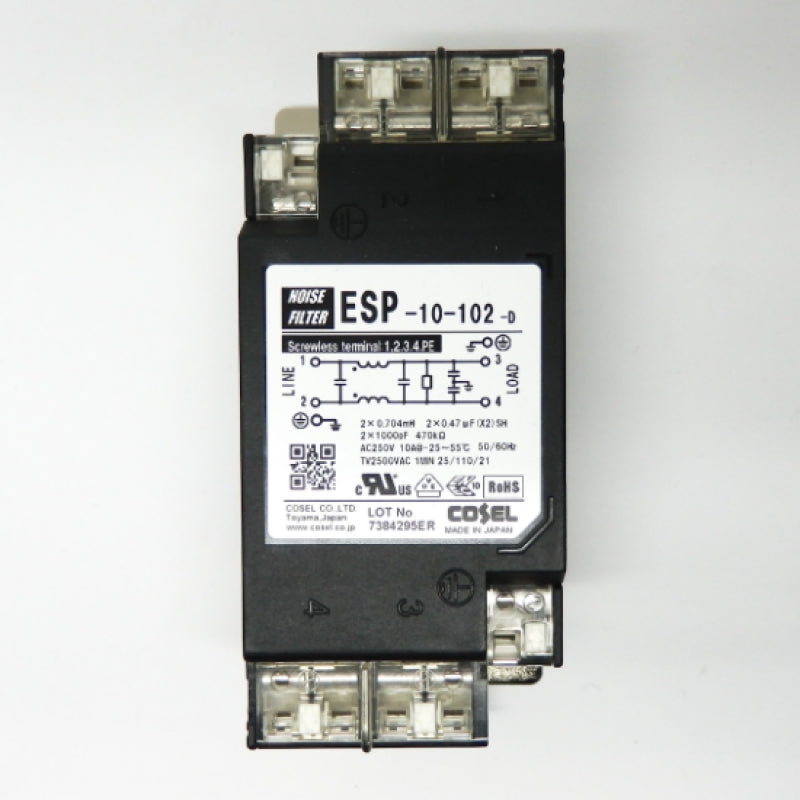 Cosel Single Phase ESP Series 10A 250VAC Single Stage Terminal Block E ...