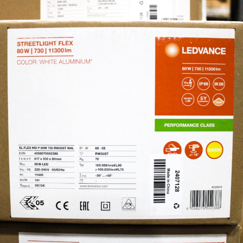 Ledvance IP66 80W 220-240V Rectangular LED Bulkhead Light 405807555238 ...