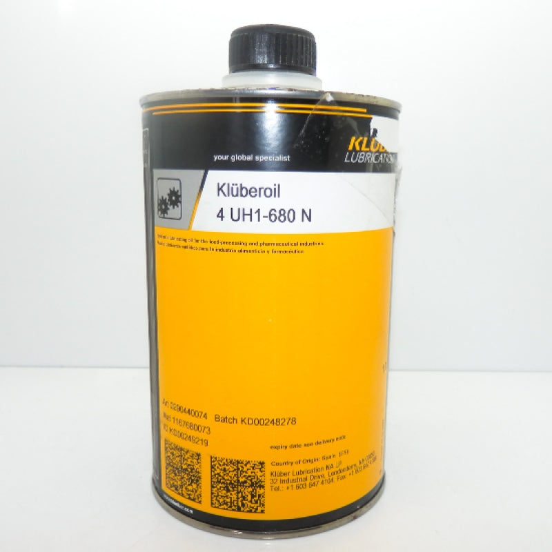 Kluber Lubrication 1L H1 Food Grade Synthetic Hydrocarbon Gear Oil 029 ...