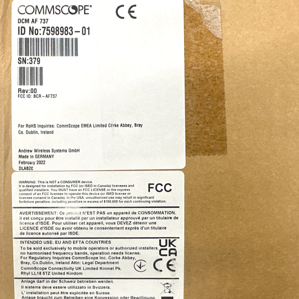 CommScope NODE A 700 MHz LTE 5W DCM AF 737 Amplifier Module 7598983-01 ...