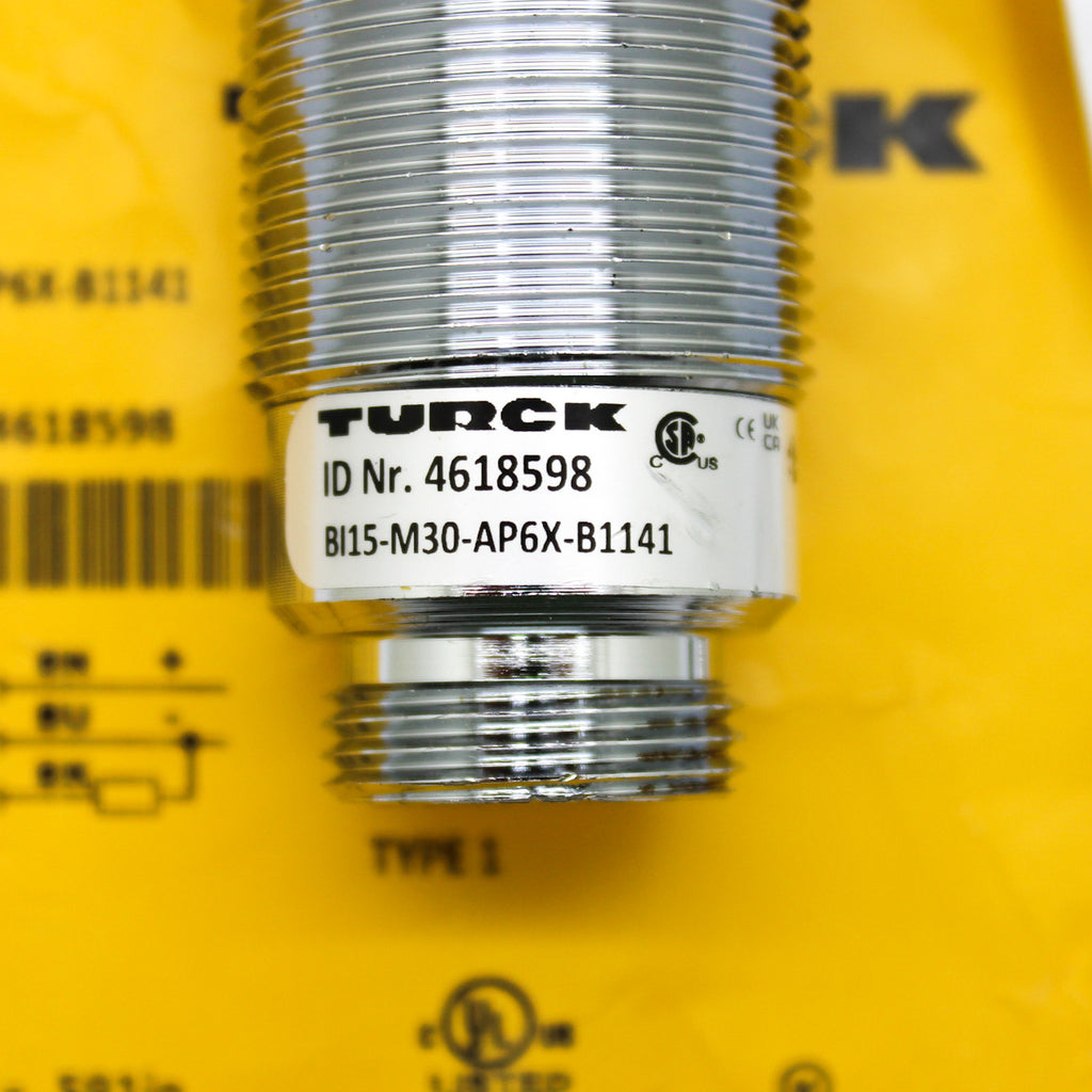 Turck 15mm Sensing Distance Flush Mount PNP Proximity Sensor BI15-M30 ...