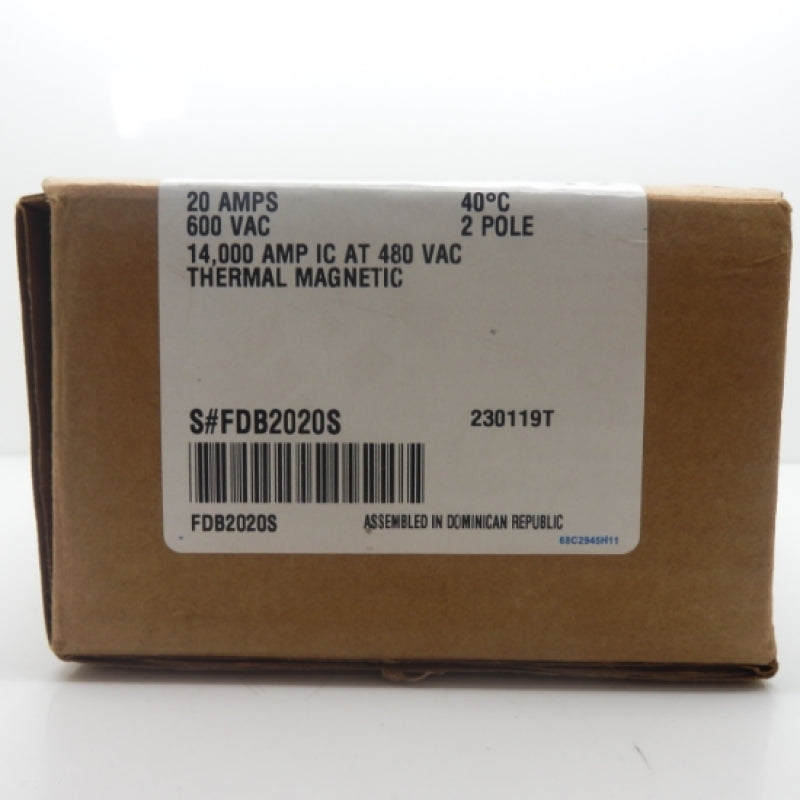 Eaton 20A Series C Industrial Circuit Breaker FDB2020S – Primelec