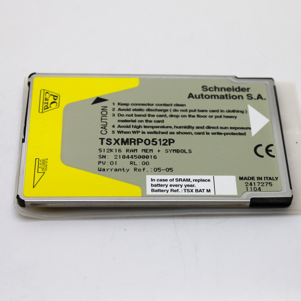 Schneider Electric 128K 16 Ram TSX MRP Memory Card TSXMRP0512P – Primelec