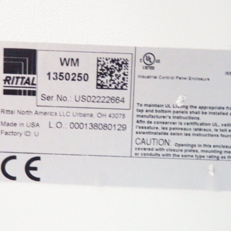 Rittal Industrial Control Panel Enclosure WM202012NC 1350250 – Primelec