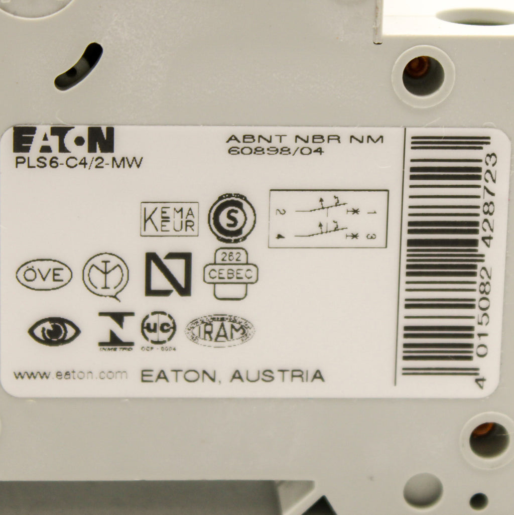 Eaton PLS6-C4/2-MW 2 Pole 4A Miniature Circuit Breaker – Primelec