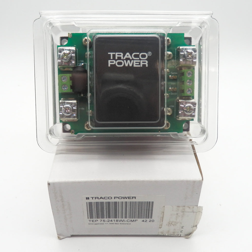 Traco Power TEP 75-2418WI-CMF 75W 48VDC 1.6A Isolated DC/DC Converter ...