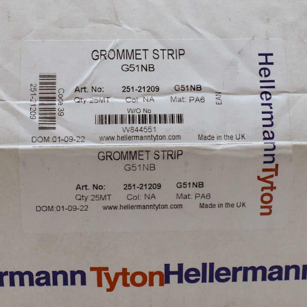 Hellermann Tyton FHB Grommet Slotted Neutral 82'L Edging – Primelec