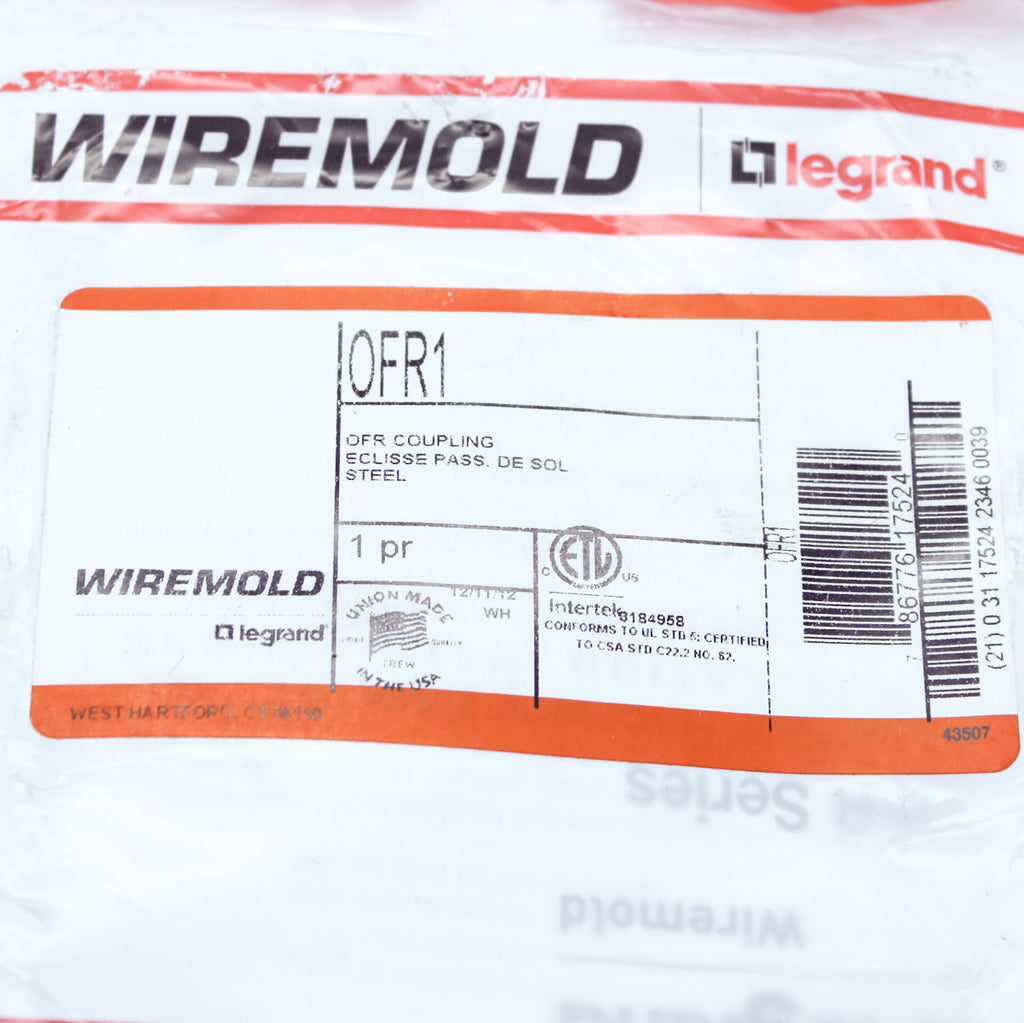 Wiremold OFR1 Wire Ducting and Raceways OFR Coupling (Pair) – Primelec