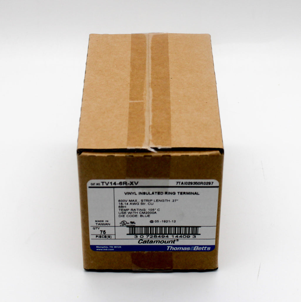 Pack of 75 Sta-Kon by ABB 16-14AWG Blue Canister Ring Terminal – Primelec
