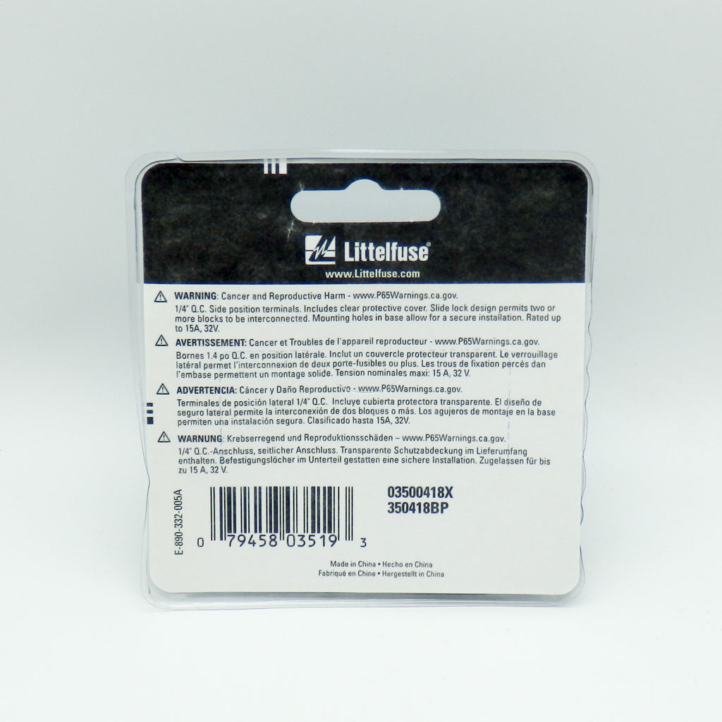 Littelfuse 03500418XP 15A 5 Circuit Blade Chassis Mount Fuse Block ...