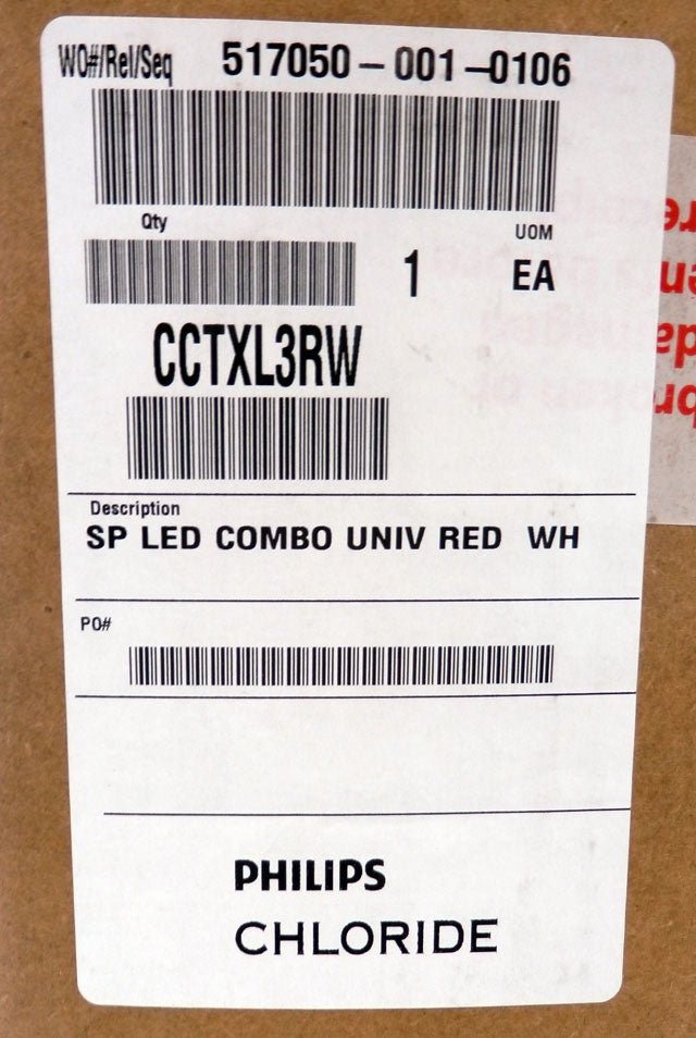 Philips Chloride CCTX Series Red Letter Emergency Exit LED Combo Sign ...