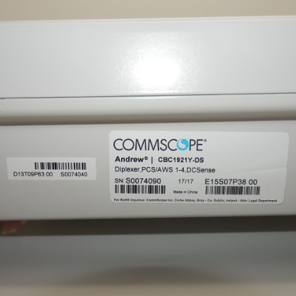 Andrew Commscope PCS/AWS 1-4 w/ DCSense Diplexer E15S07P3800 – Primelec