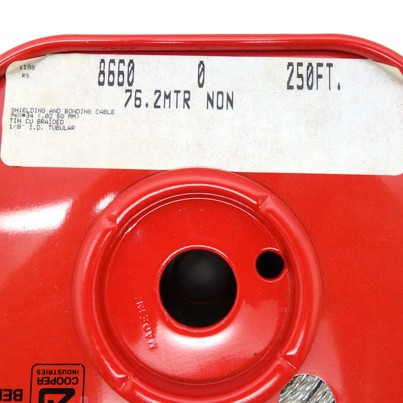 Belden 8660 Series 250-Ft Spool 14 AWG Braided Tinned Copper Wire ...