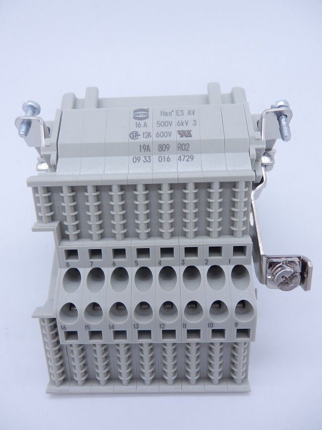 Harting 16 Insert 500V 16A Heavy Duty Terminal Block Connector 0933016 ...
